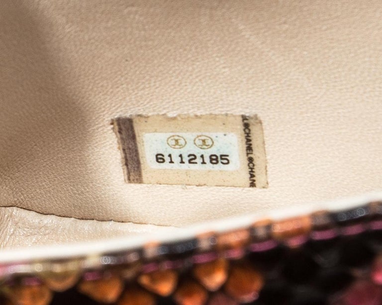 Chanel by Karl Lagerfeld pink python pants with matching mini flap bag, ss 2000 at 1stDibs