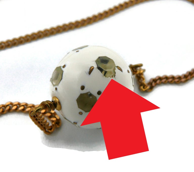CHANEL by KARL LAGERFELD Soccer Ball Necklace, Spring 1998 For Sale at ...