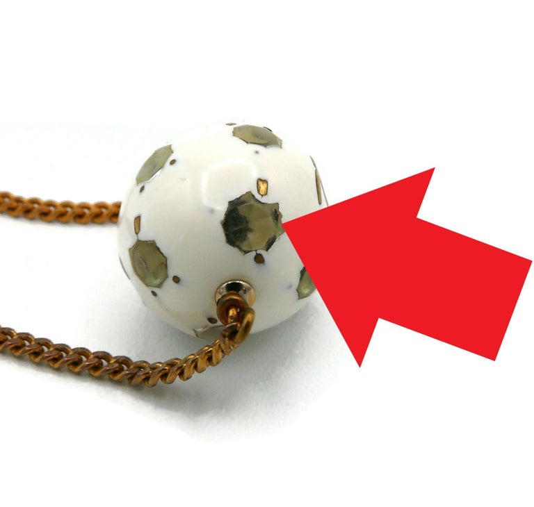 CHANEL by KARL LAGERFELD Soccer Ball Necklace, Spring 1998 For Sale at ...