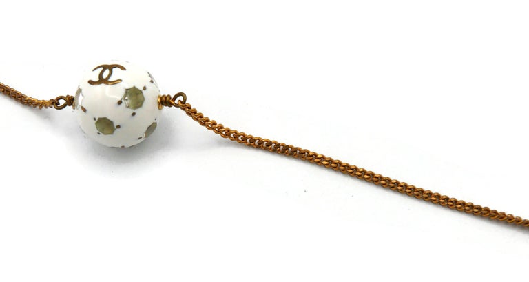 CHANEL by KARL LAGERFELD Soccer Ball Necklace, Spring 1998 For Sale at ...