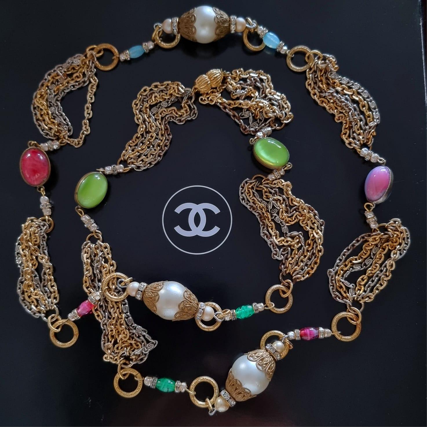 CHANEL by Robert Goossens, Magnificent old long NECKLACE, Vintage from ...