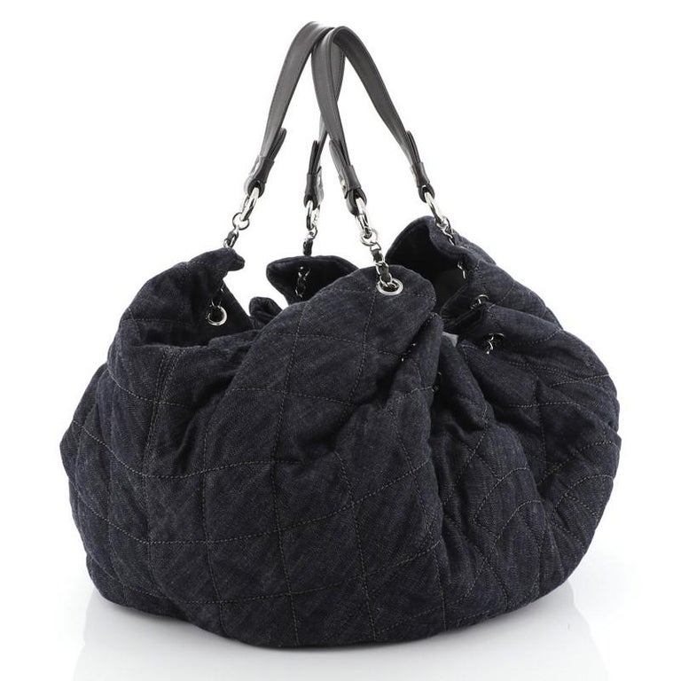 Chanel Cabas Tote Quilted Denim Large at 1stDibs