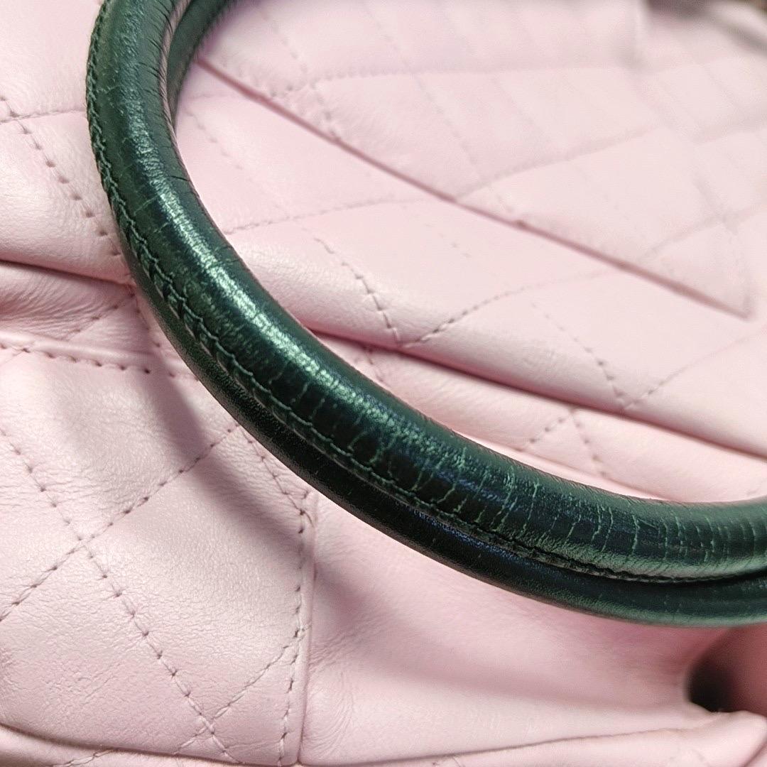 Chanel Cambon Large Pink Calfskin Leather Double Strap Handbag For Sale ...