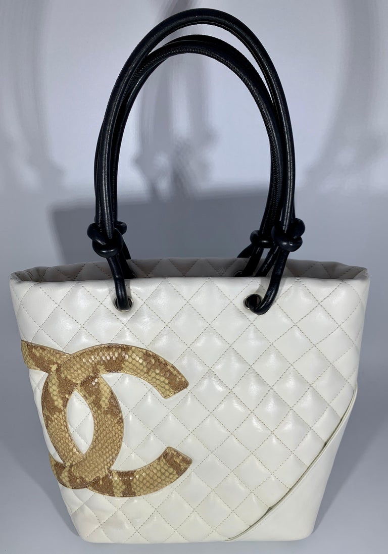 CHANEL Cambon Line Medium Tote Bag COCO Mark CC mark Tote Bag leather ...
