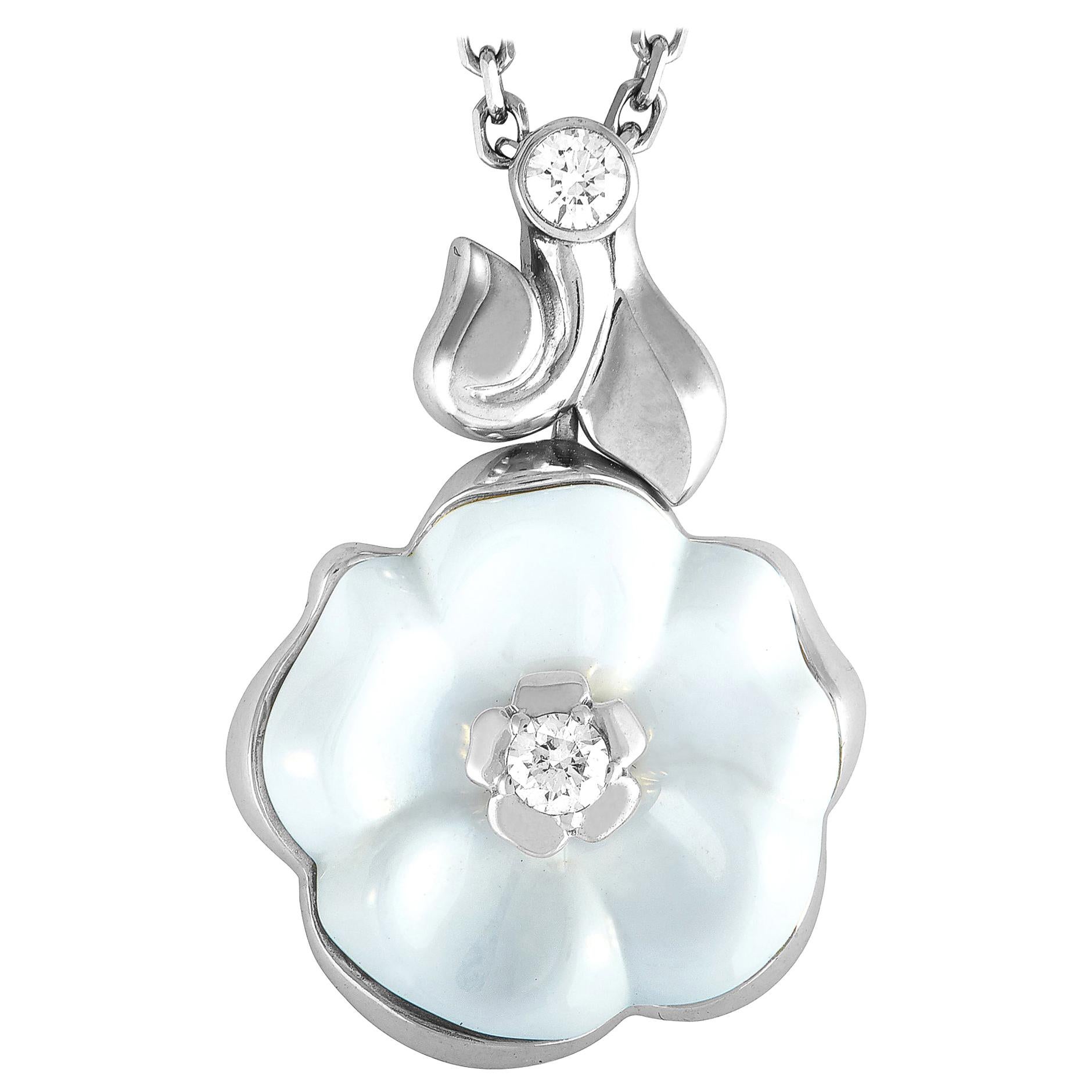 Chanel Camelia Pendant - 2 For Sale on 1stDibs | camelia's locket ...