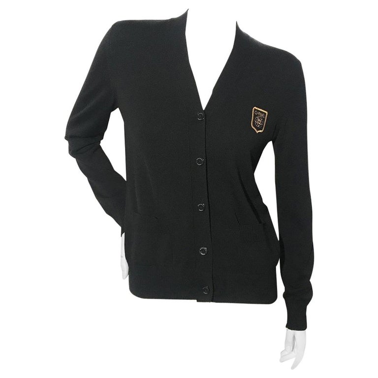 Chanel Camellia Badge Cardigan Circa 2008 at 1stDibs