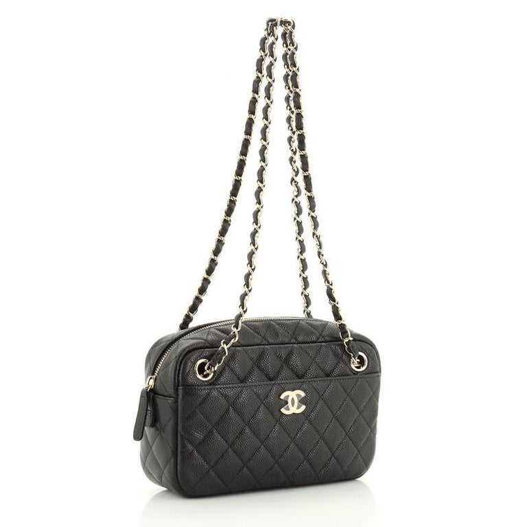 Chanel Camera Case Bag Quilted Caviar Small at 1stDibs