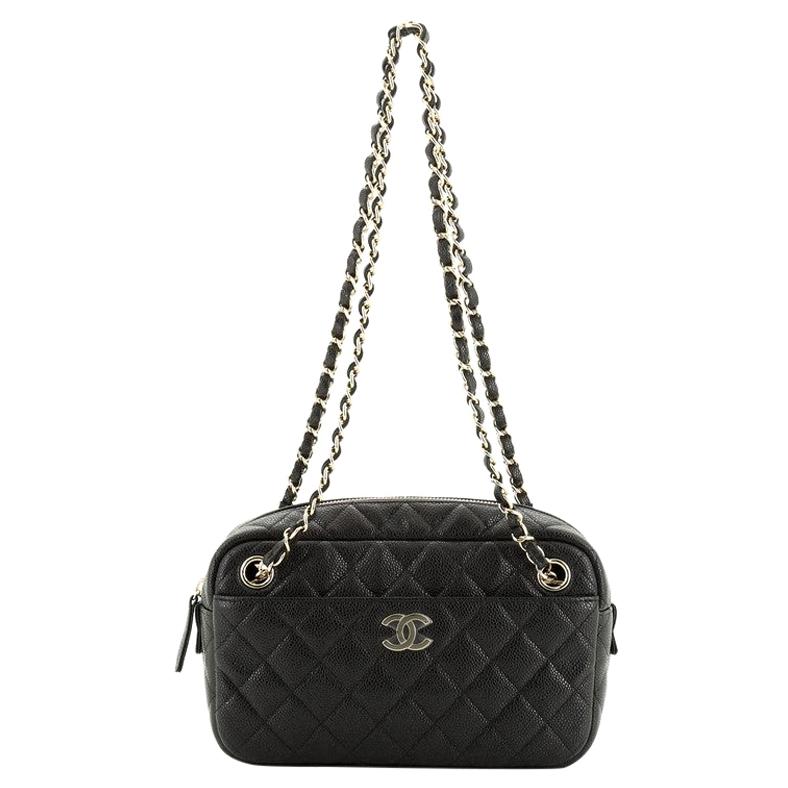 Chanel Camera Case Bag Quilted Caviar Small at 1stDibs