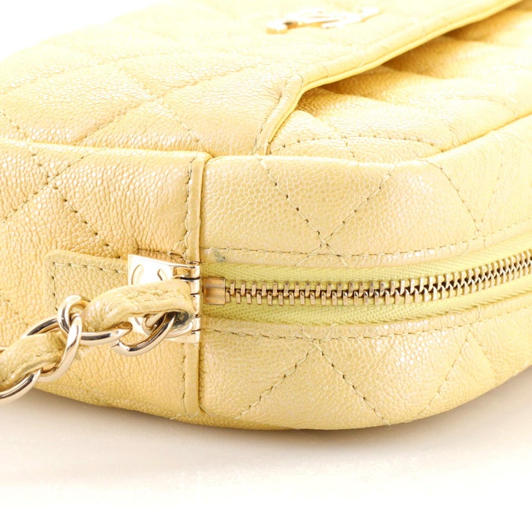 Chanel Camera Case Bag Quilted Iridescent Caviar Mini For Sale at 1stDibs