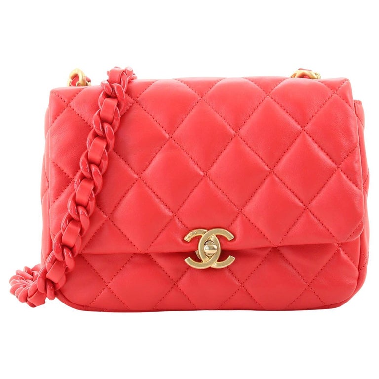 Chanel Candy Chain CC Flap Bag Quilted Lambskin Small For Sale at 1stDibs