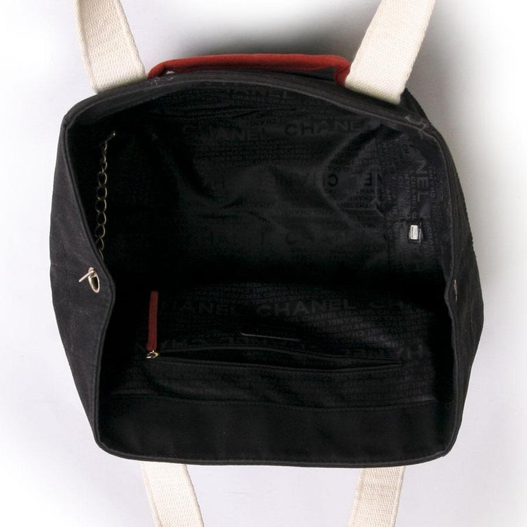 CHANEL Canvas Tote Bag at 1stDibs