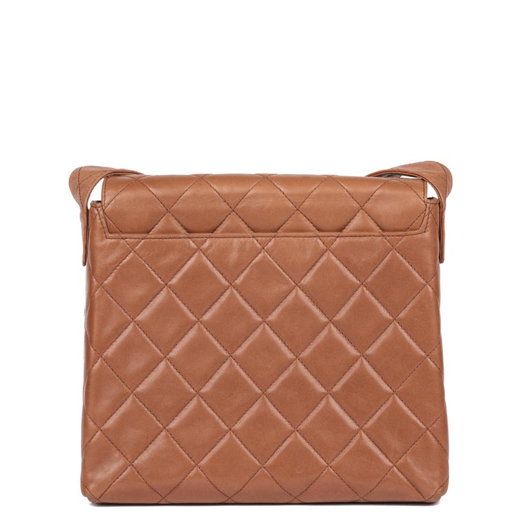 CHANEL Caramel Quilted Lambskin Vintage Small Classic Single Flap Bag ...