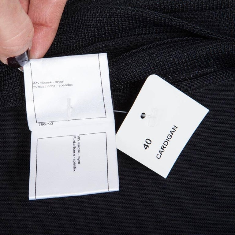 CHANEL Cardigan in Black Viscose Size 40FR For Sale at 1stDibs