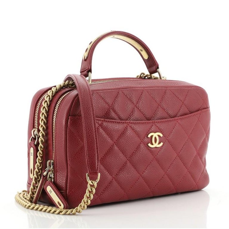 Chanel Carry Around Bowling Bag Quilted Caviar Small at 1stDibs