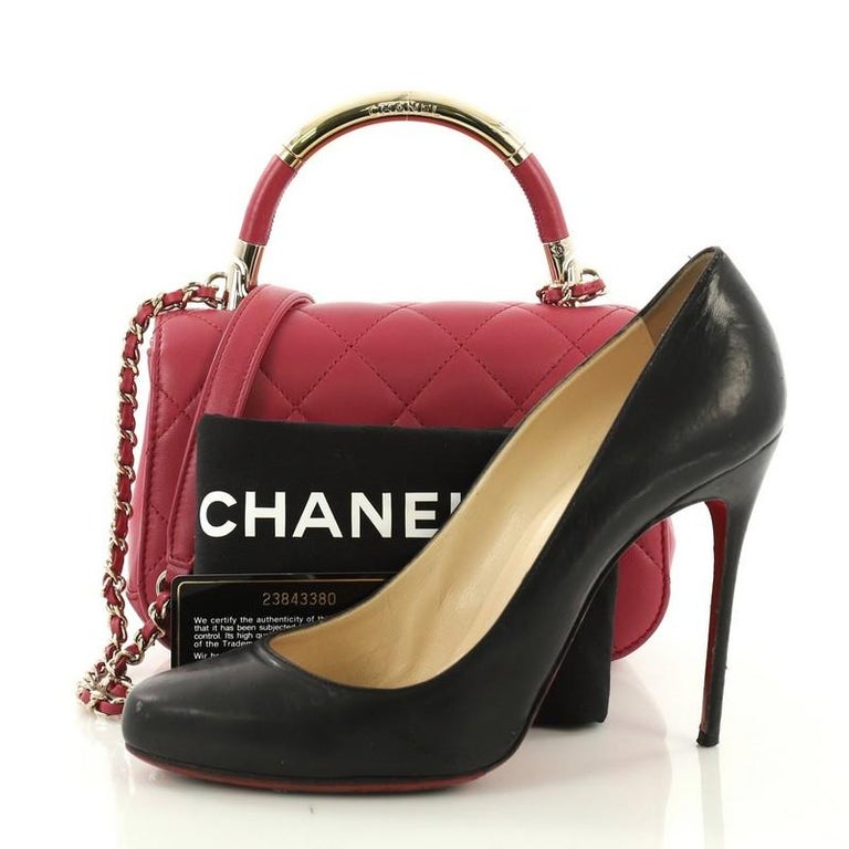 Chanel Carry Chic Flap Bag Quilted Lambskin Mini at 1stDibs