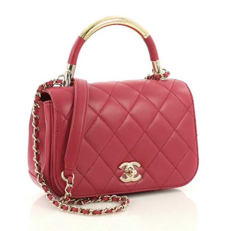 Chanel Carry Chic Flap Bag Quilted Lambskin Mini at 1stDibs