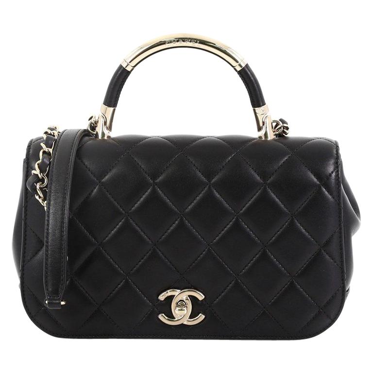 Chanel Carry Chic Flap Bag Quilted Lambskin Small at 1stDibs