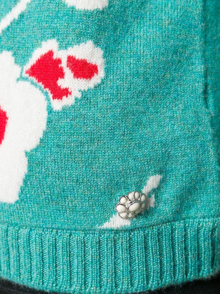 Chanel Cashmere Floral Jumper at 1stDibs