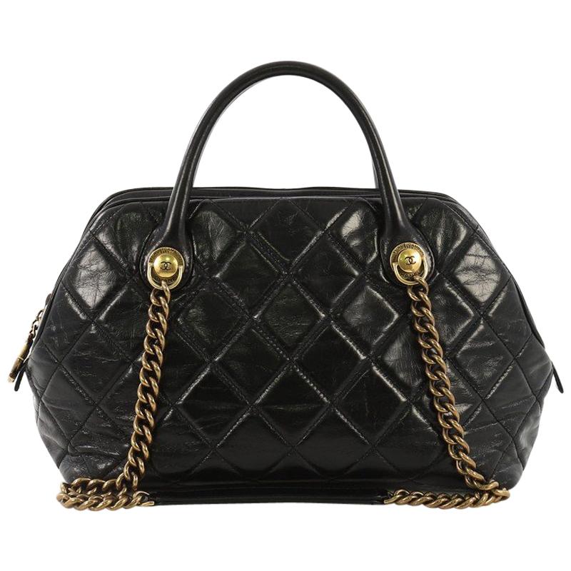 Chanel Castle Rock Bowler Bag Quilted Glazed Calfskin Medium at 1stDibs ...
