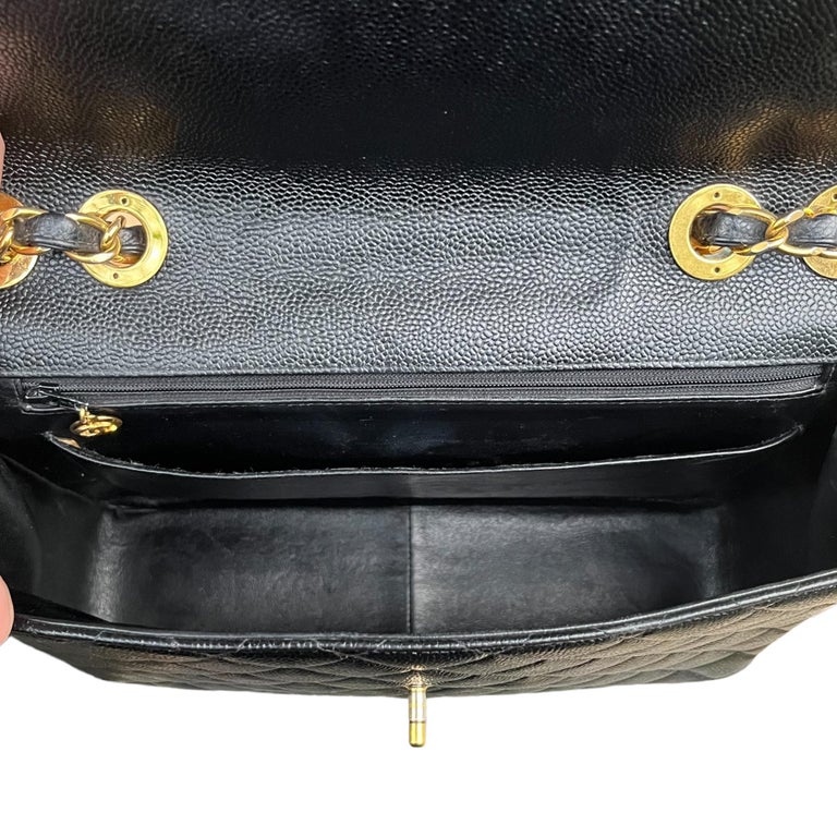 CHANEL Caviar Leather Classic Single Flap Jumbo Bag at 1stDibs
