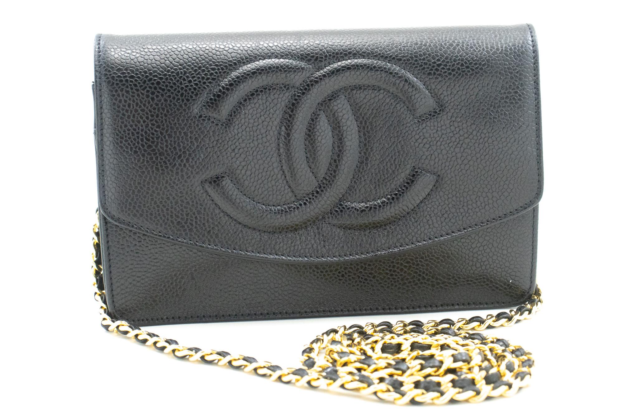 CHANEL Caviar WOC Wallet On Chain Black Shoulder Crossbody Bag For Sale ...