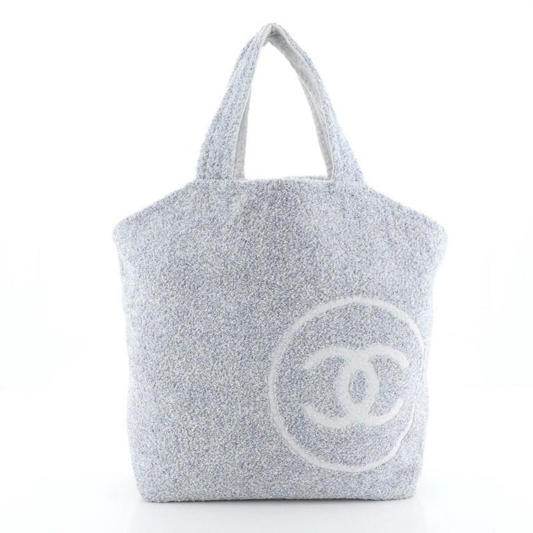 Chanel CC Beach Tote Terry Cloth Large at 1stDibs | terrycloth large ...
