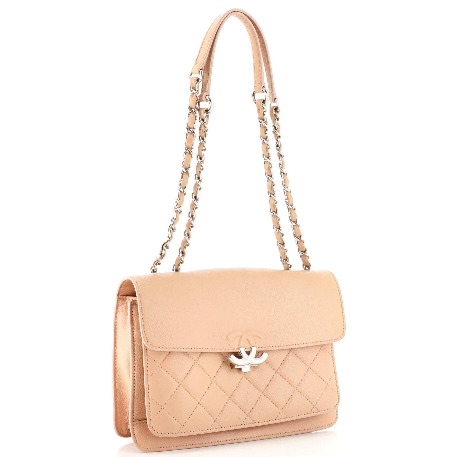 Chanel CC Box Flap Bag Quilted Calfskin Small at 1stDibs