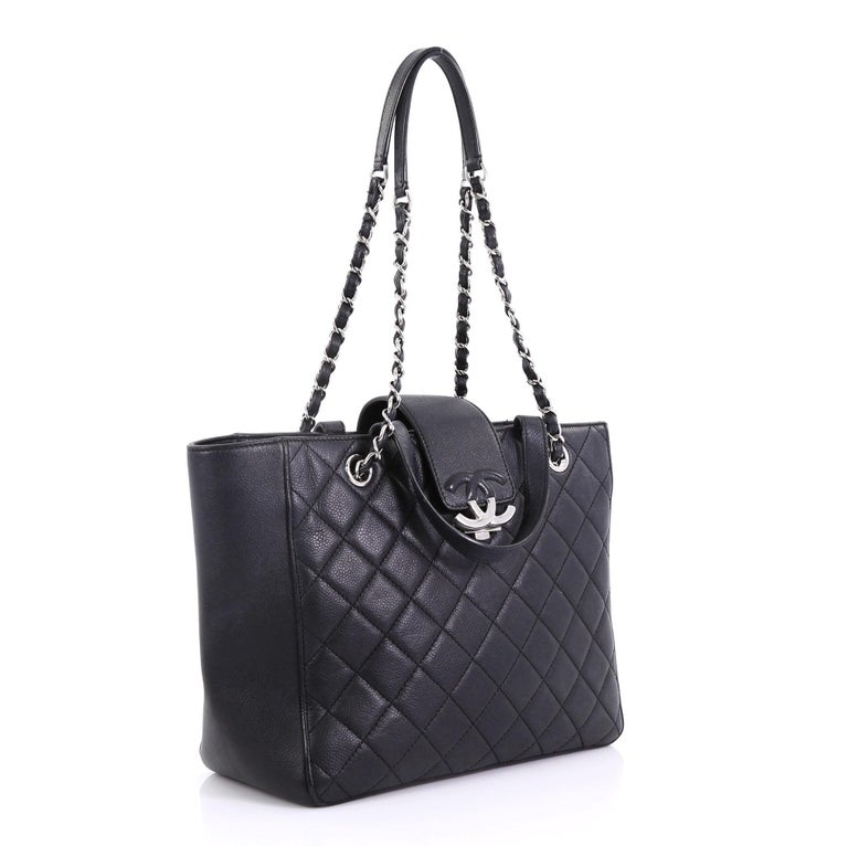 Chanel CC Box Shopping Tote Quilted Caviar Small at 1stDibs | chanel cc ...