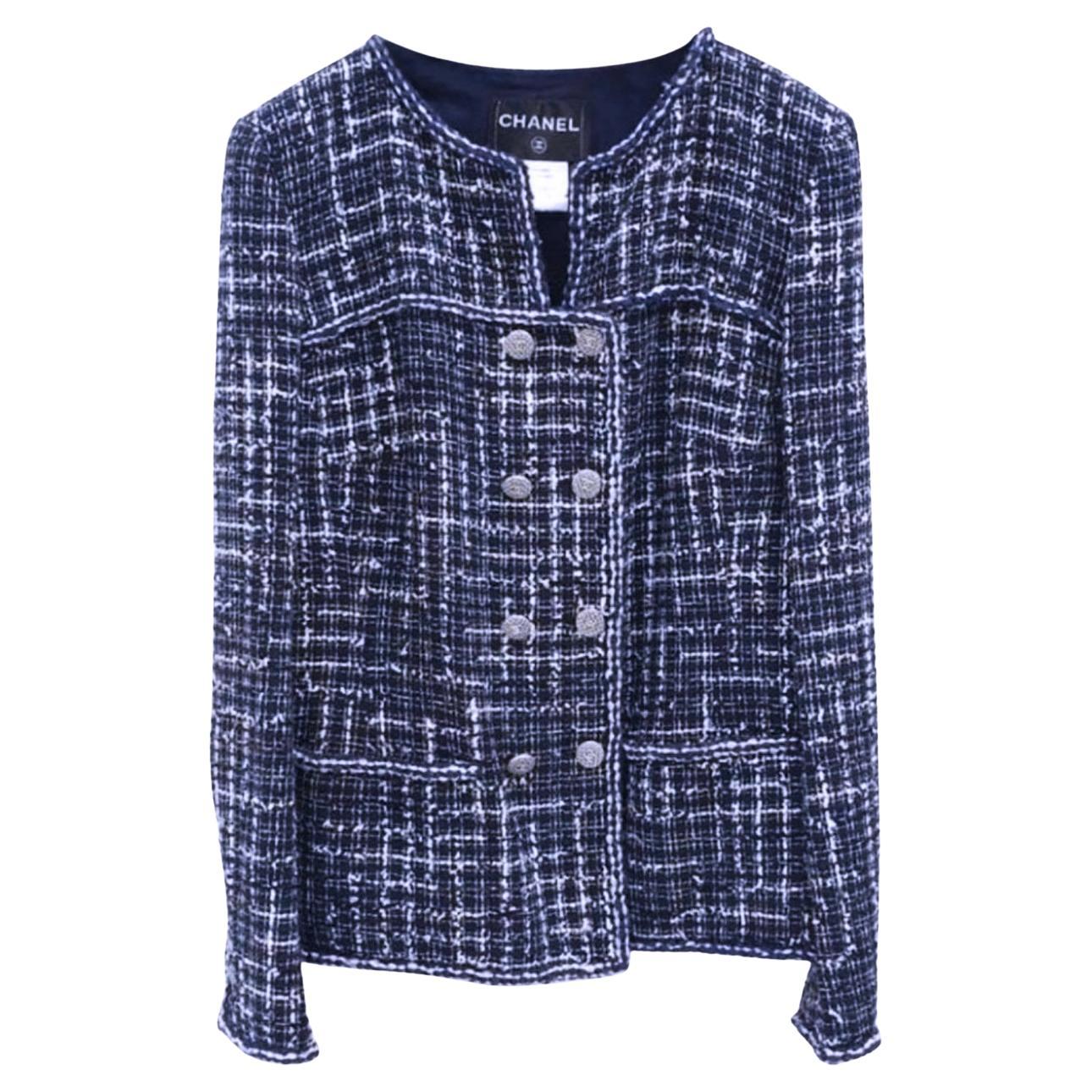 Chanel CC Buttons Lesage Tweed Jacket 44 FR at 1stDibs