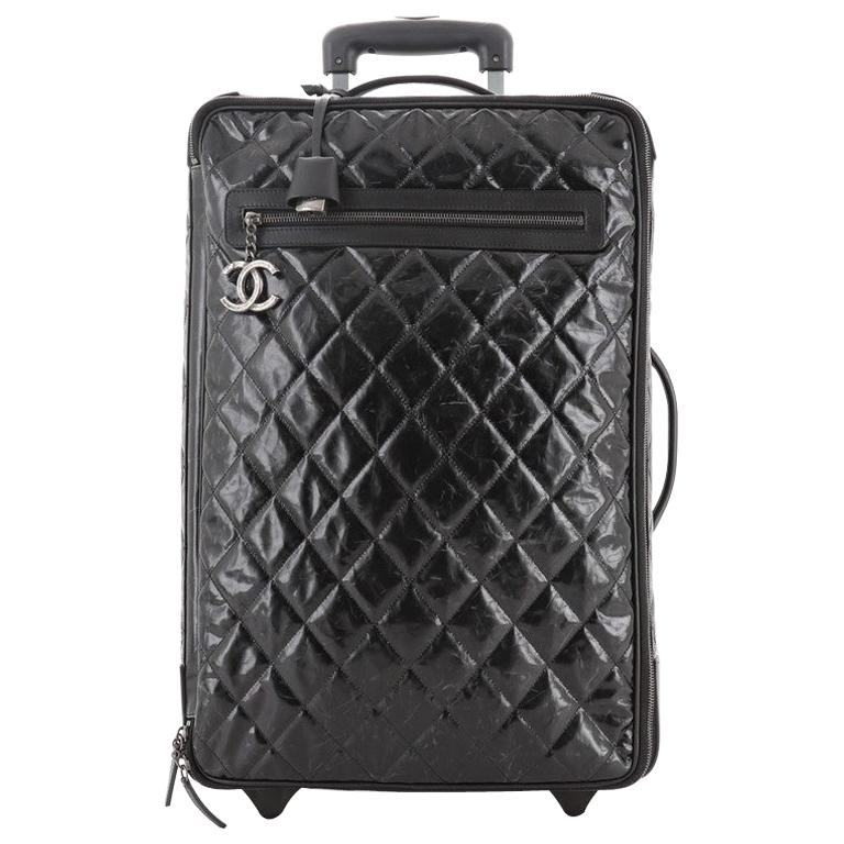 Chanel CC Charm Rolling Trolley Quilted Coated Canvas at 1stDibs