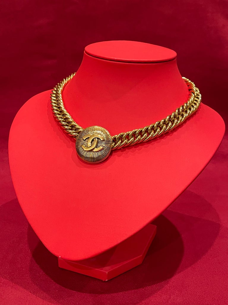 CHANEL - CC Choker Necklace For Sale at 1stDibs