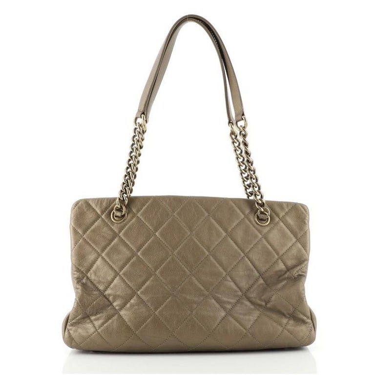 Chanel CC Crown Tote Quilted Leather Medium at 1stDibs