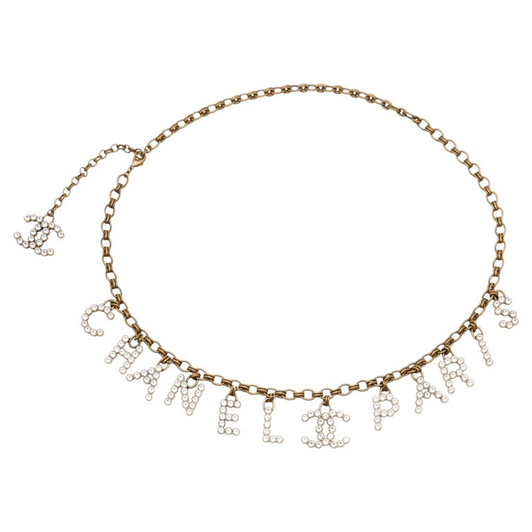 Chanel CC Crystals Letter Logo Chain Belt at 1stDibs