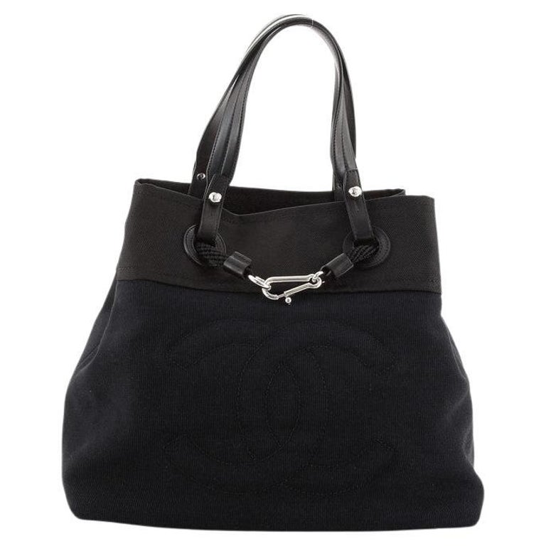 Chanel CC Drawstring Rope Tote Canvas Large at 1stDibs