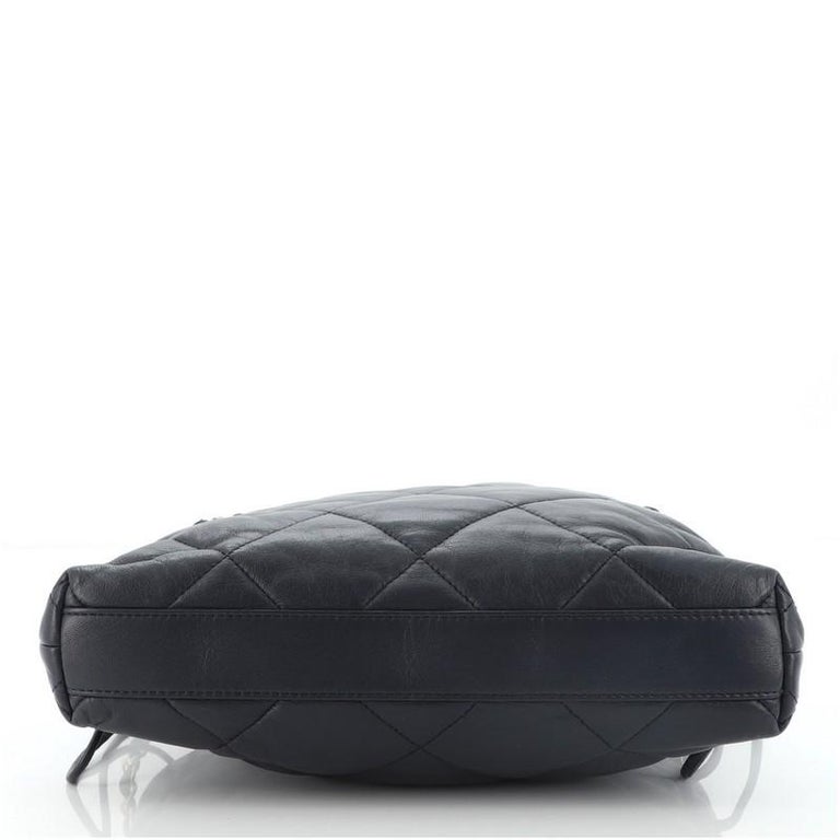 Chanel CC Drawstring Shopping Tote Quilted Lambskin Large at 1stDibs