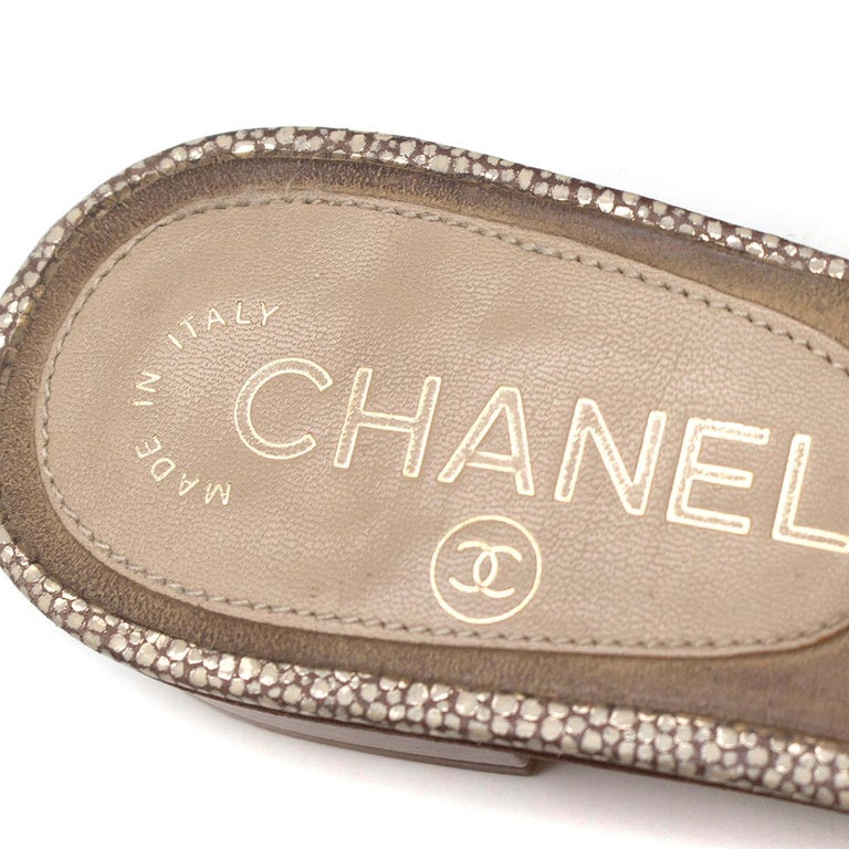 Chanel CC faux-pearl slides SIZE 36 at 1stDibs | chanel pearl slides