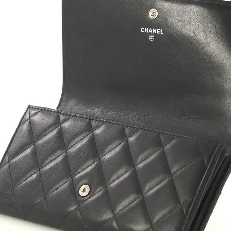 Chanel CC Flap Wallet Quilted Lambskin Long at 1stDibs