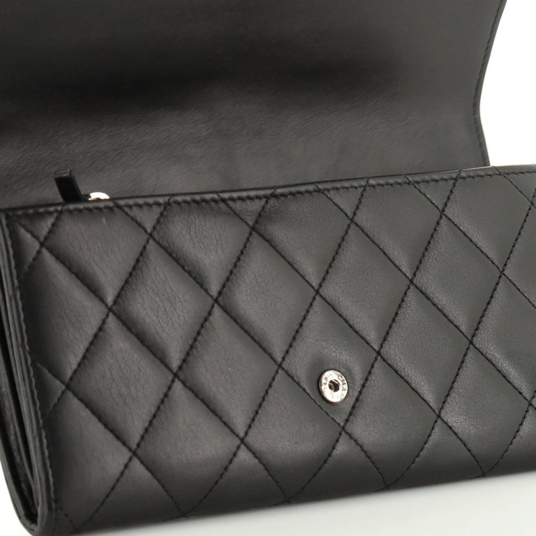 Chanel CC Flap Wallet Quilted Lambskin Long at 1stDibs