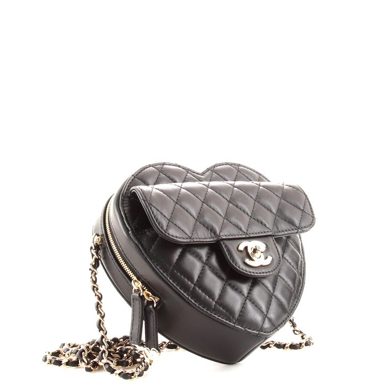 Chanel CC in Love Heart Bag Quilted Lambskin at 1stDibs