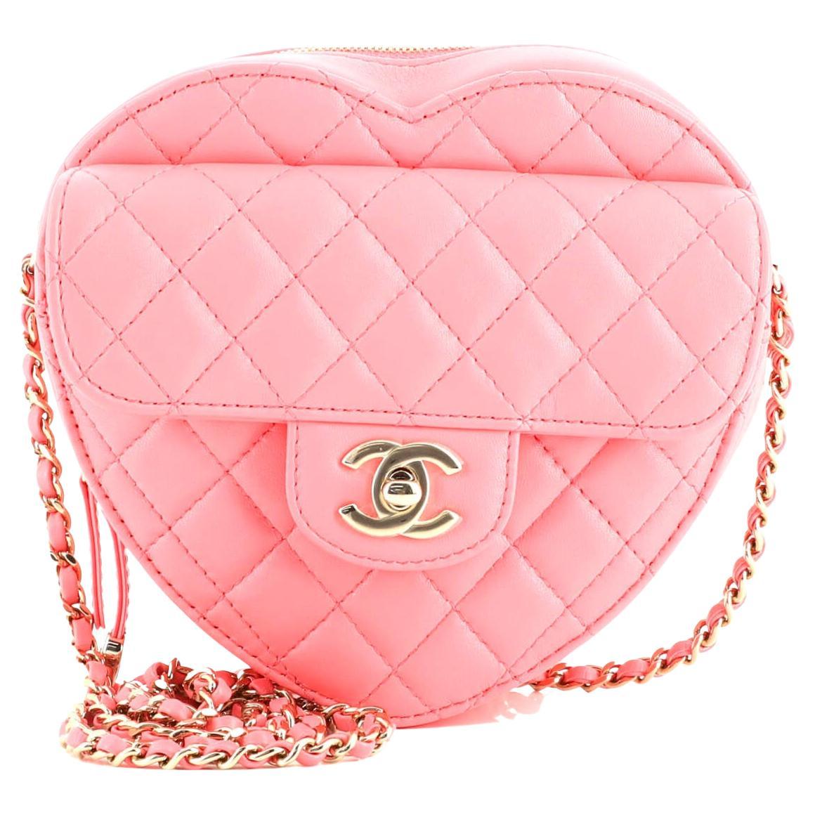 Chanel CC in Love Heart Bag Quilted Lambskin at 1stDibs