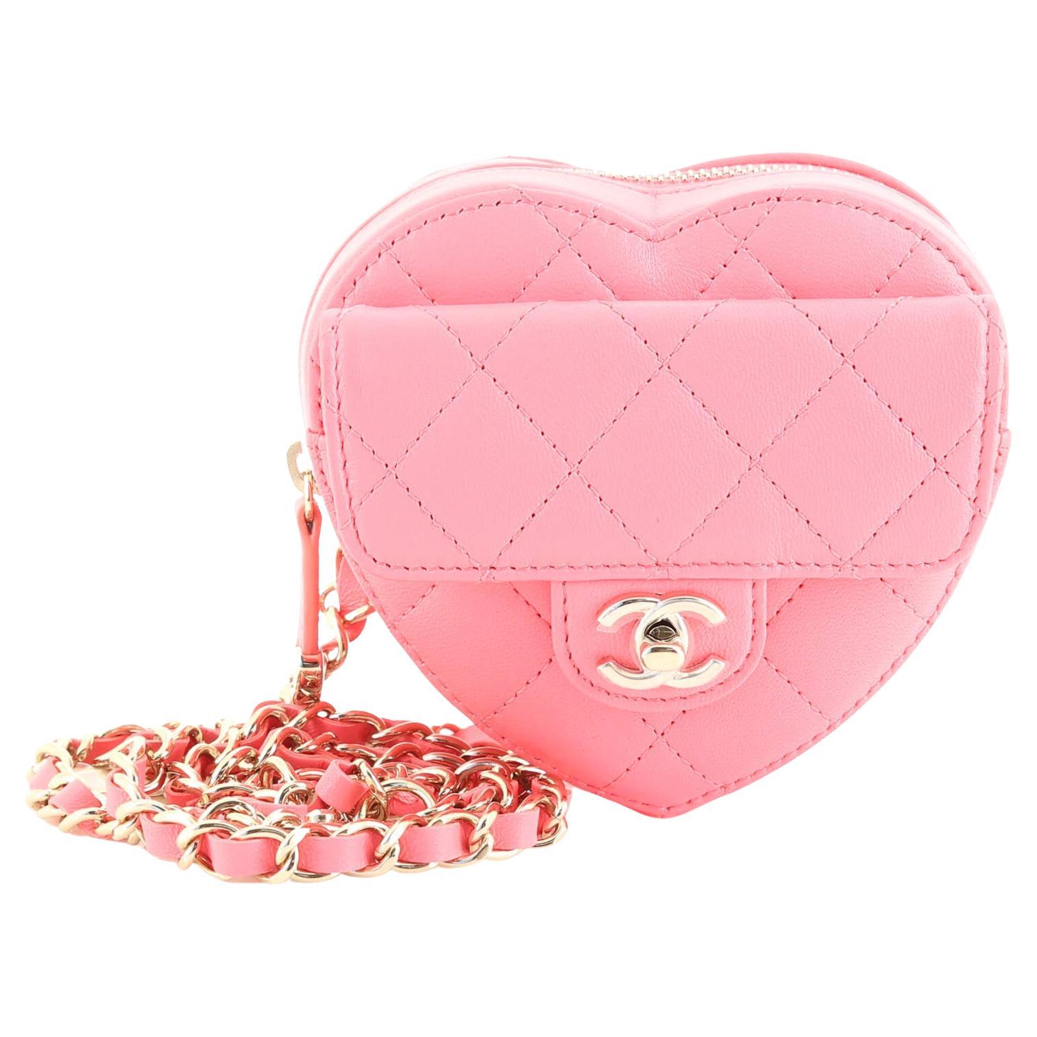 Chanel CC in Love Heart Belt Bag Quilted Lambskin at 1stDibs