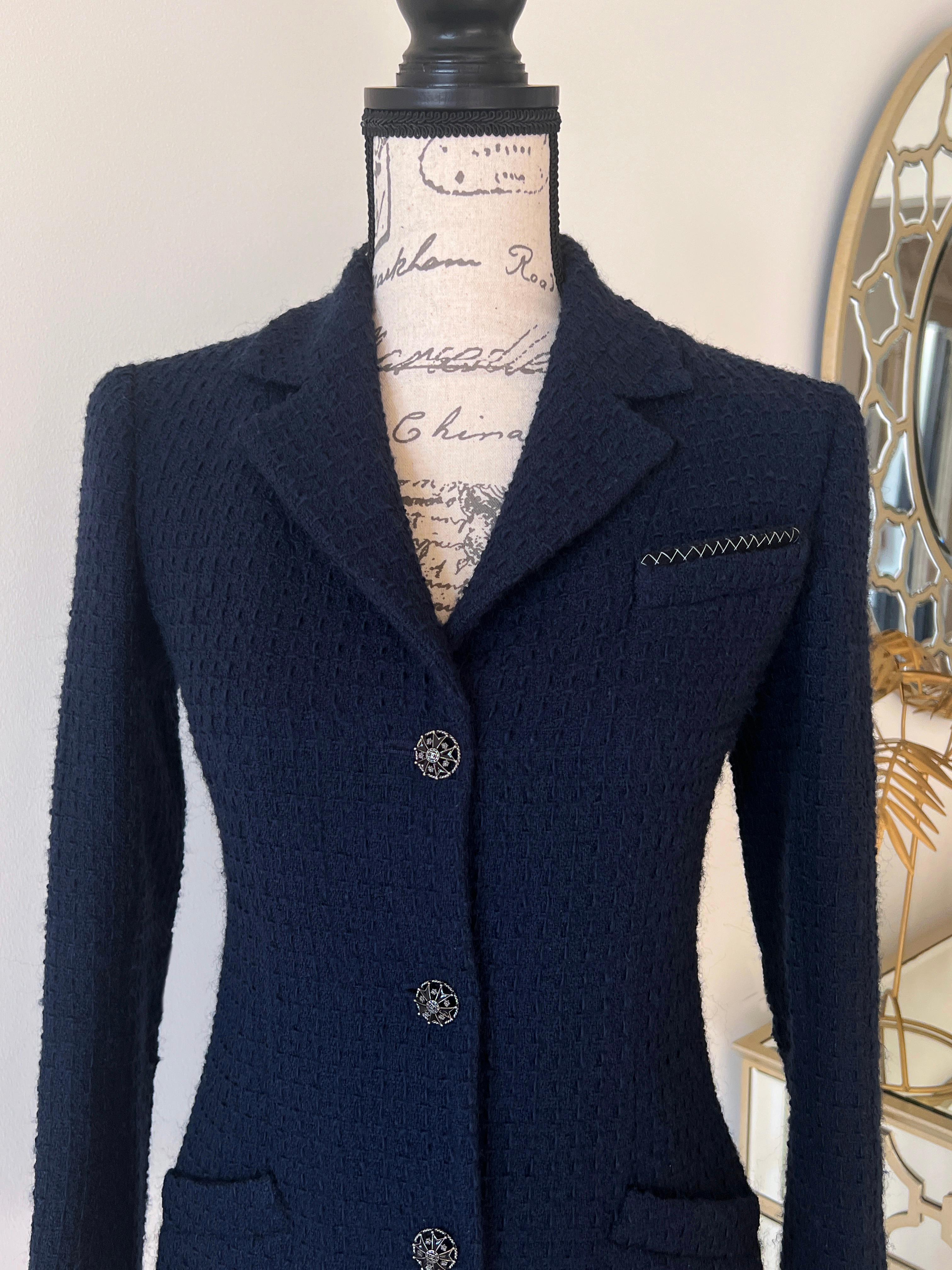 Chanel CC Jewel Buttons Runway Tweed Jacket For Sale at 1stDibs