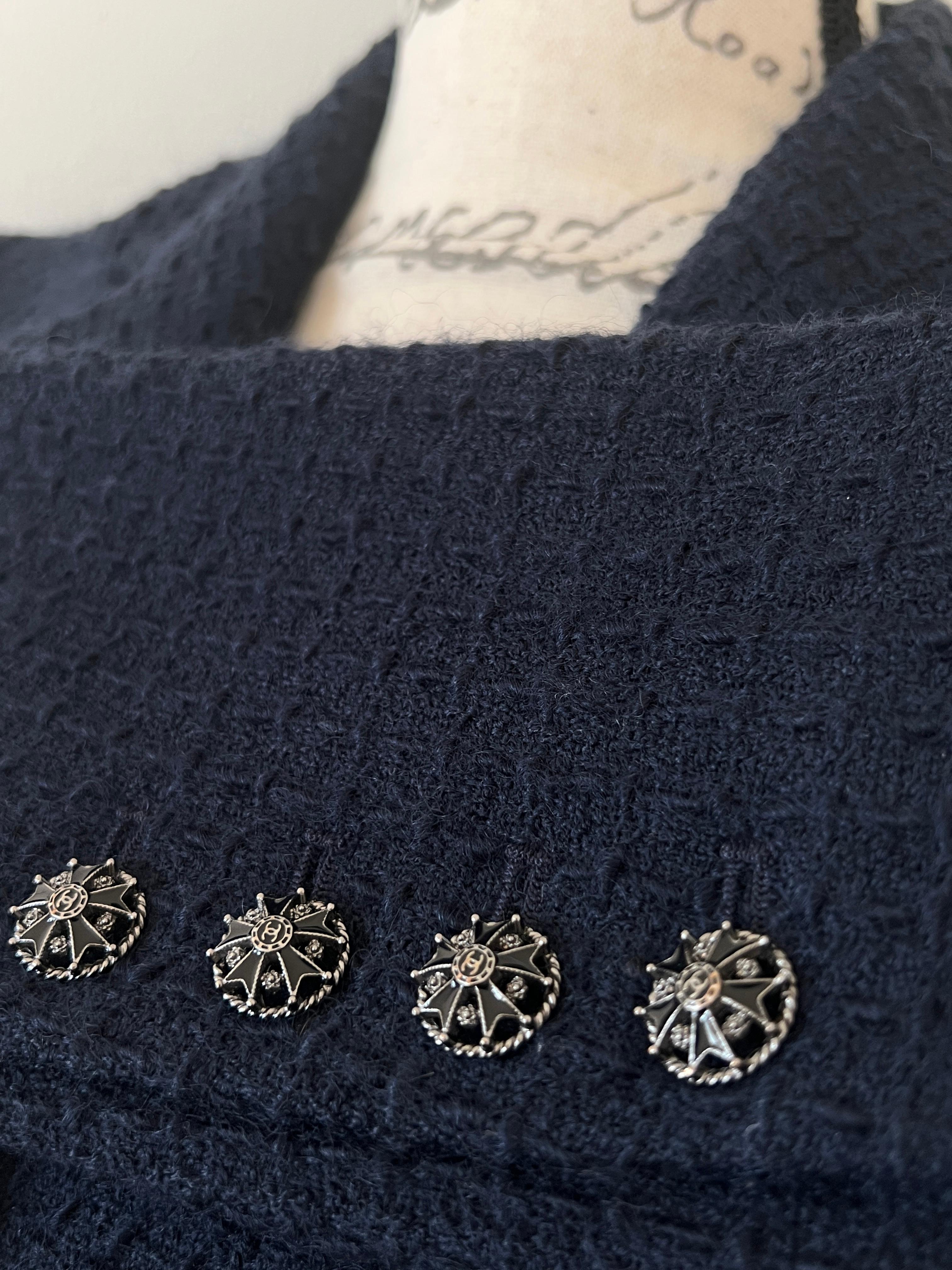Chanel CC Jewel Buttons Runway Tweed Jacket For Sale at 1stDibs