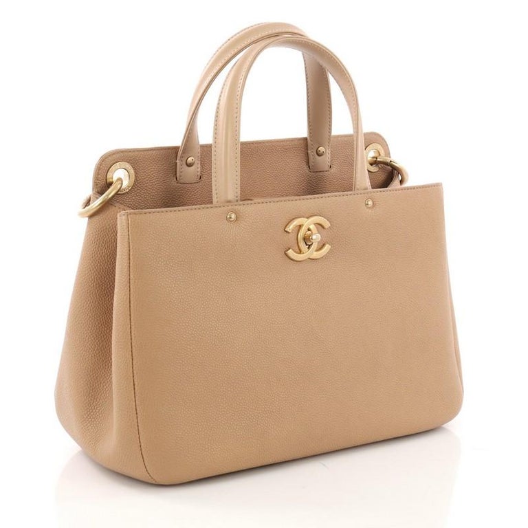 Chanel CC Lock Shopping Tote Caviar Small at 1stDibs