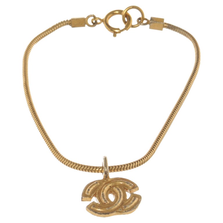 Chanel CC Logo Bracelet For Sale at 1stDibs