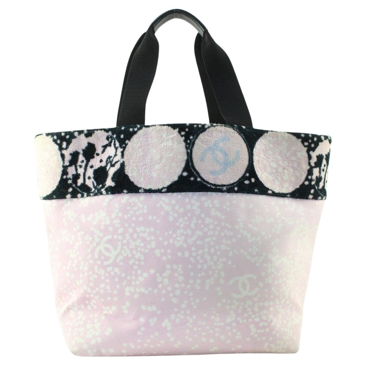 Chanel CC Logo Pink x Black Tote 1CK1226K For Sale at 1stDibs