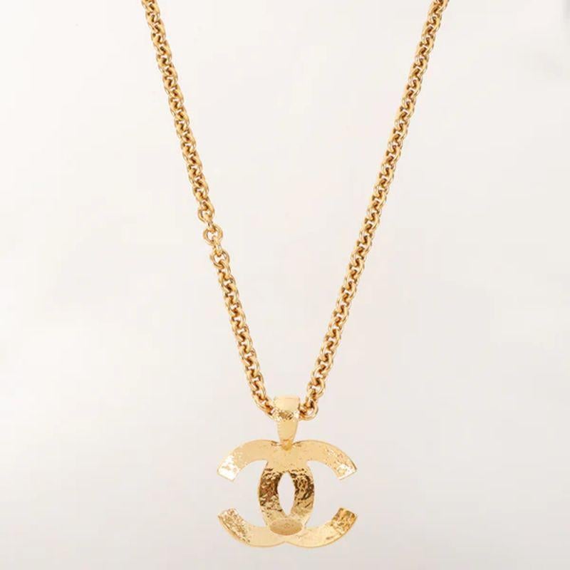 Chanel CC Mark Plate Long Necklace, 1994 For Sale at 1stDibs