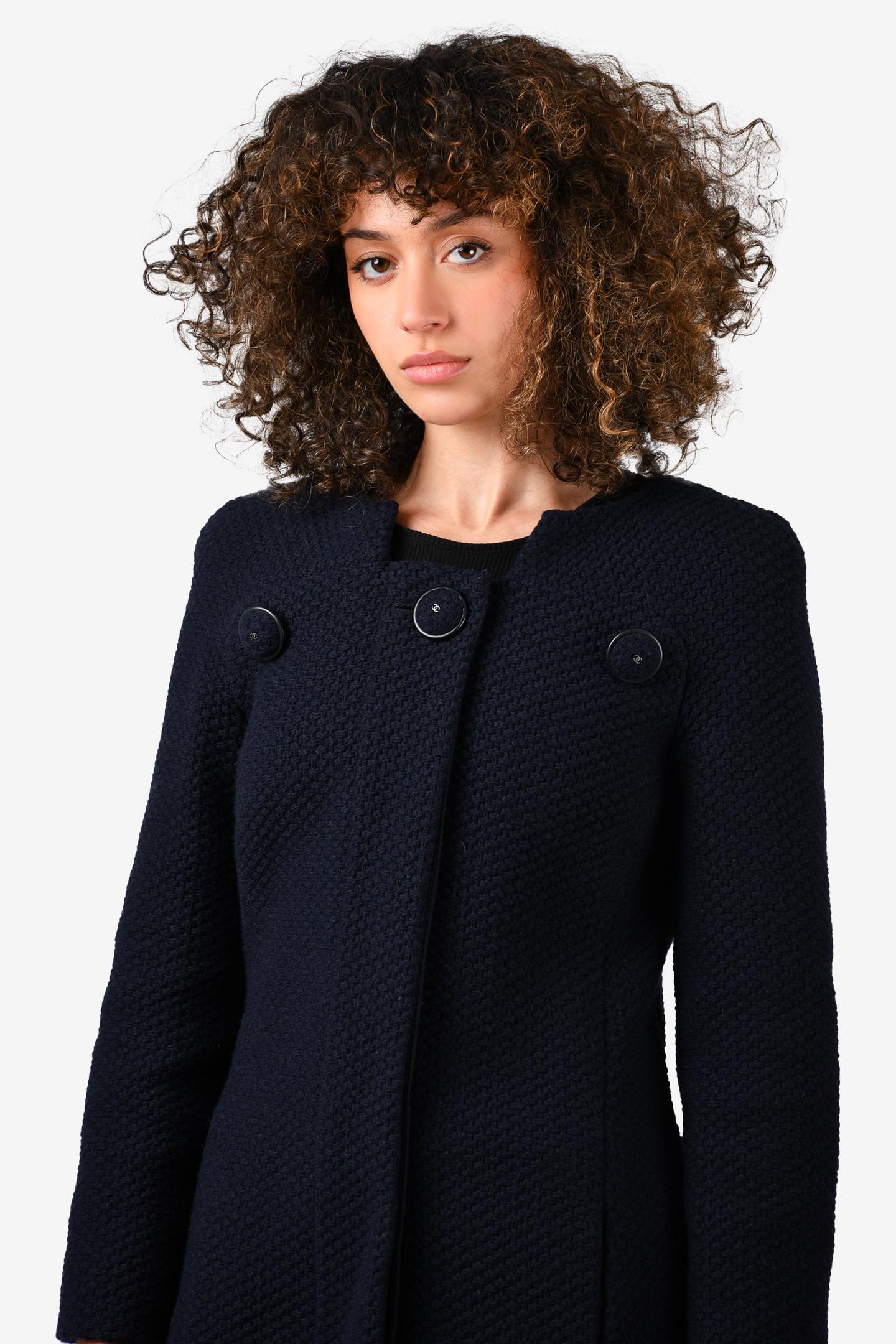 Chanel CC Massive Buttons Tweed Jacket For Sale at 1stDibs