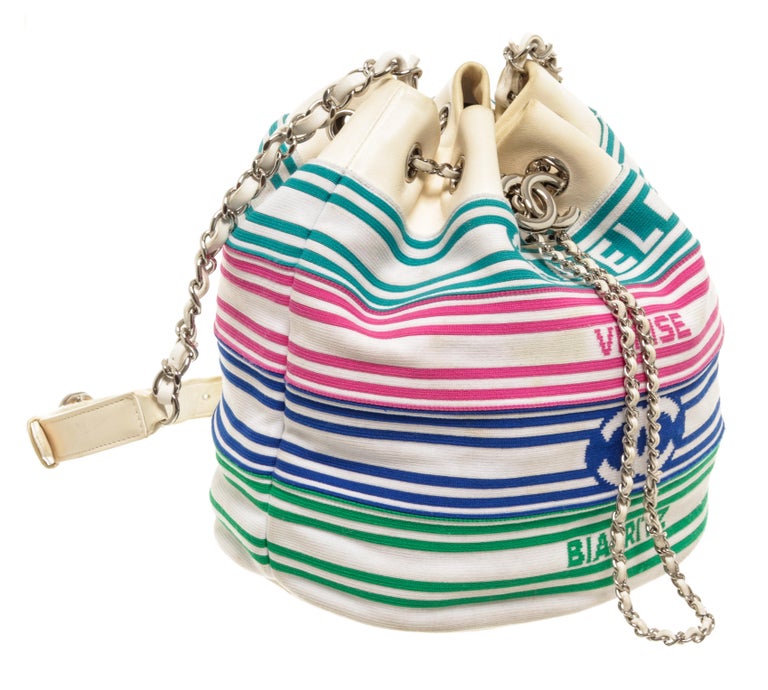 Chanel CC Multicolor Chain Bucket Bag at 1stDibs