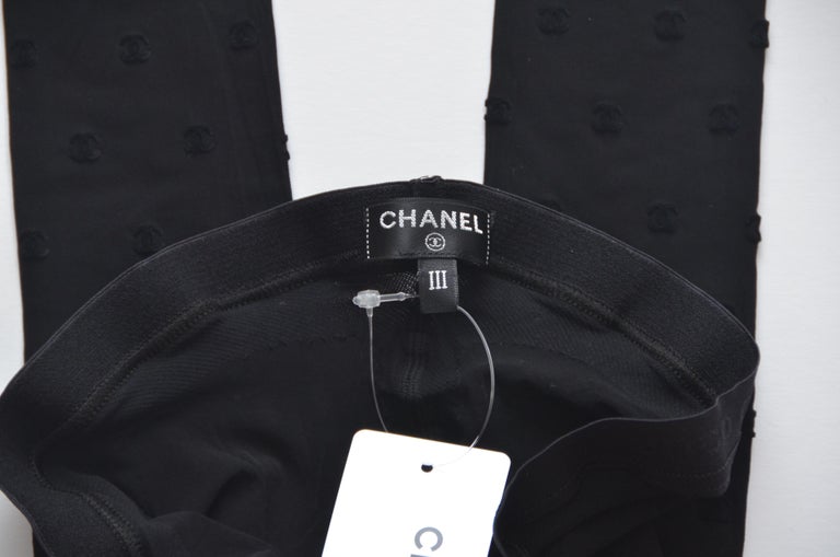 Chanel CC Print Pantyhose Tights NEW With Box Size III Or L at 1stDibs ...